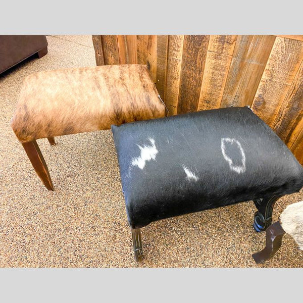 Cow Hide Benches - Two Feet Long – Rustic Ranch Furniture and Decor