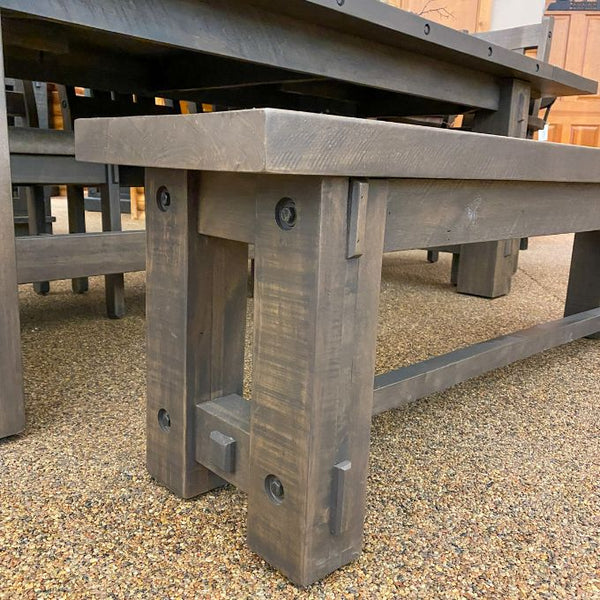 Timber Bench - Weathered Char Stain – Rustic Ranch Furniture and Decor