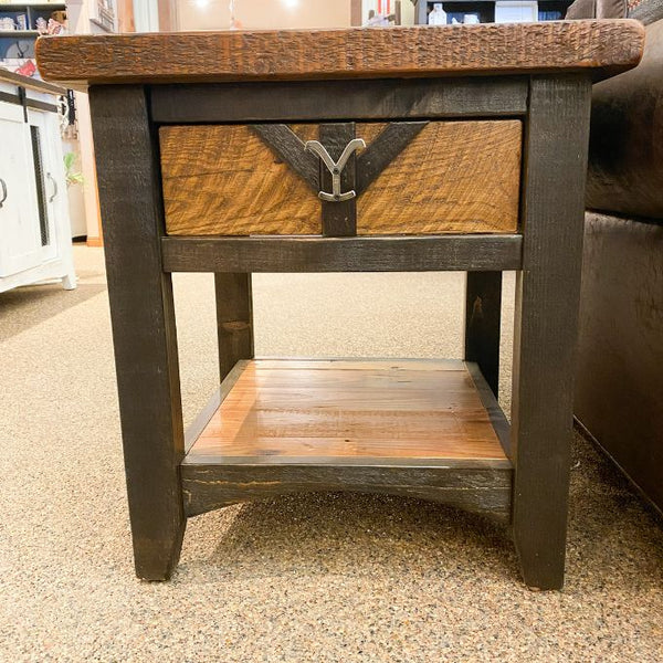 Yellowstone Dutton Side Table – Rustic Ranch Furniture and Decor